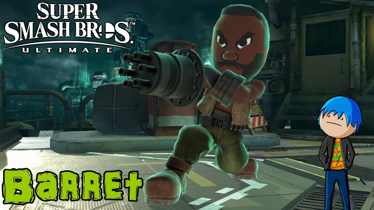 Super Smash Bros. Ultimate - Barret Gameplay (Mii Outfit) - YouTube