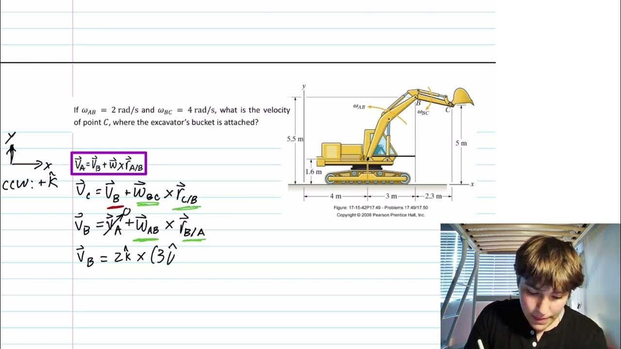 Intro to Dynamics- Example problem 1 Relative Velocity (Kinematics of Rigid Bodies) - YouTube