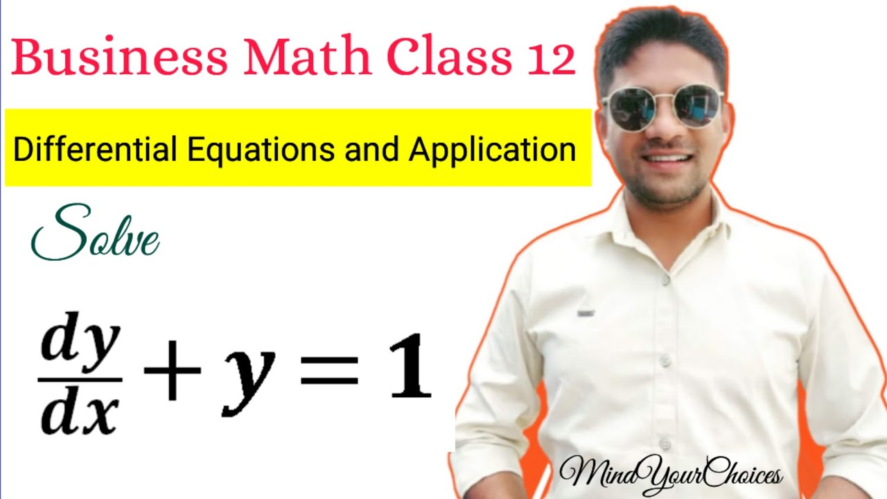 Business maths differential equations | T.n.12th business maths ...