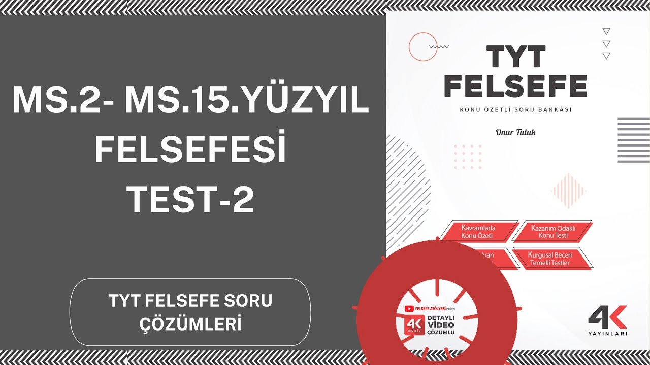 MS 2 MS 15 Y ZYIL FELSEFES SORU Z M TEST 2 YouTube