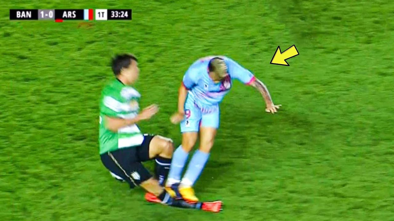 Dirty & Brutal Fouls in Football - YouTube