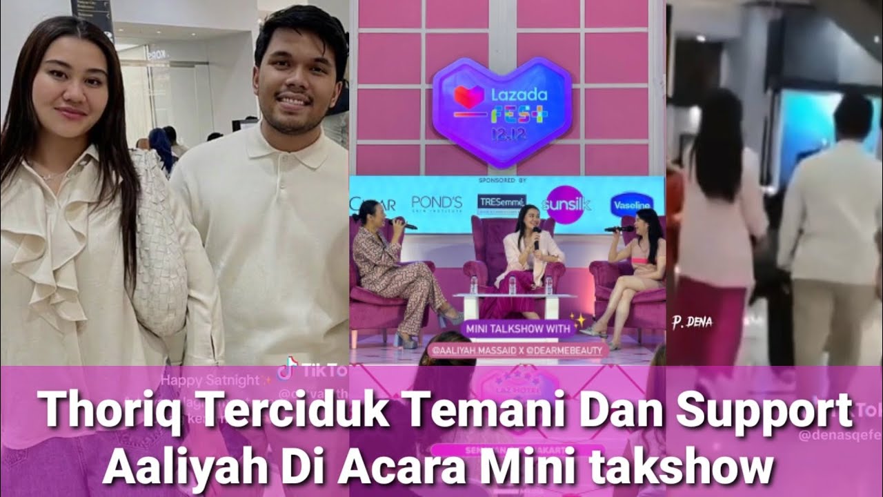 So sweet Thoriq Terciduk Temani Dan Support Aaliyah di Acara Mini takshow @Lisazubaidi - YouTube