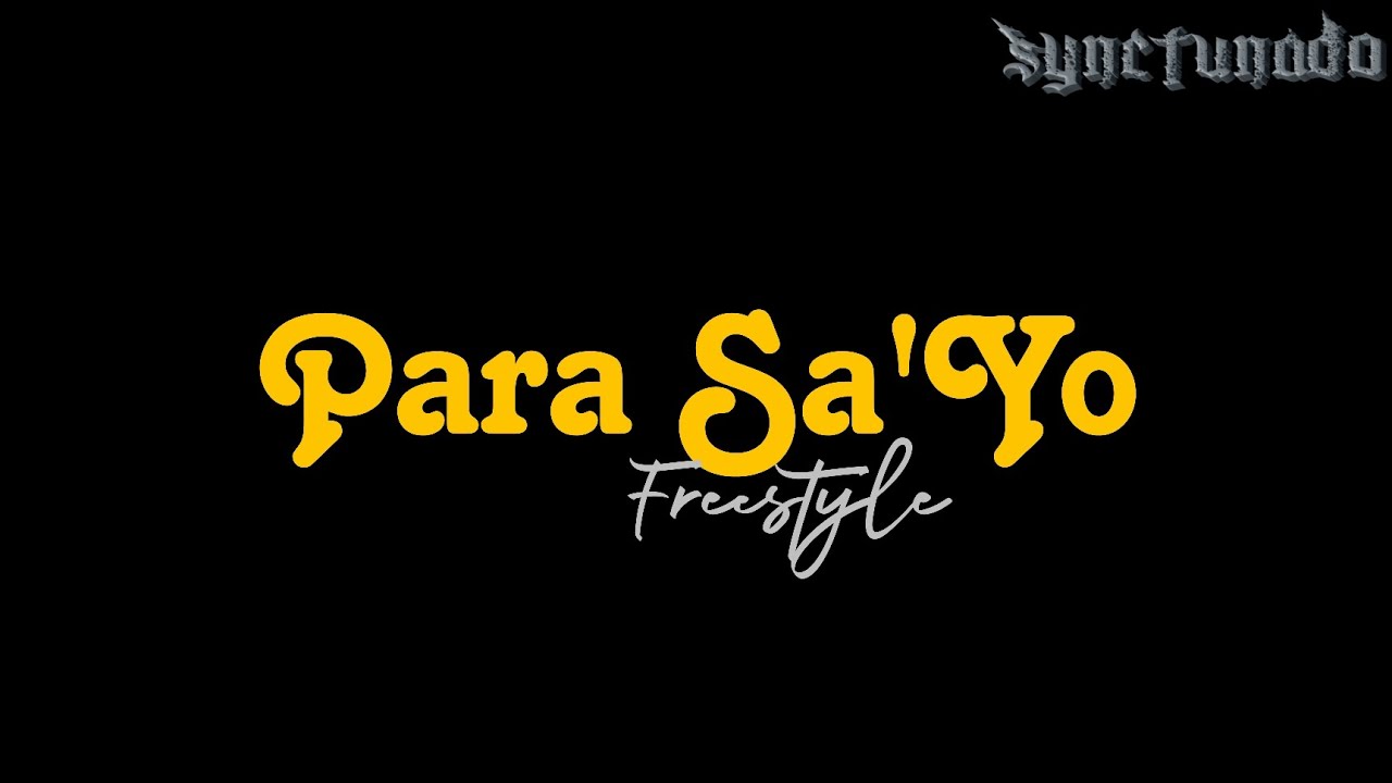 PARA SA'YO [ FREESTYLE ] INSTRUMENTAL | MINUS ONE - YouTube