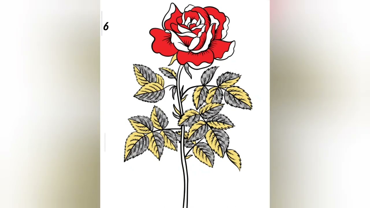 Rose coloring By number 🌹🌹 ️ - YouTube