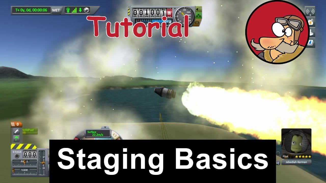 Kerbal Space Program Enhanced Edition - PS4 - Tutorial - Staging Basics - YouTube
