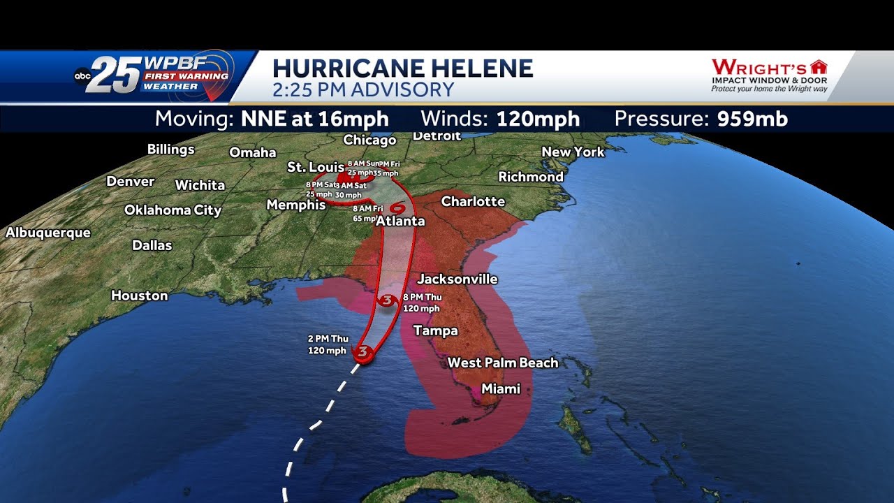 Helene is a dangerous category 3 major hurricane with 120 mph maximum ...