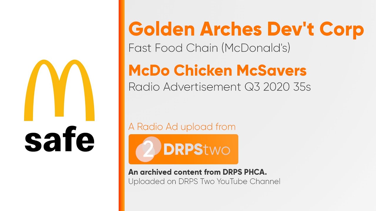 McDonald's Chicken McSavers Radio Ad Q3 2020 35s - YouTube