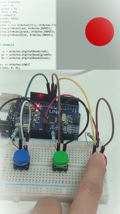 Changing colors with Arduino buttons #arduinoproject - YouTube