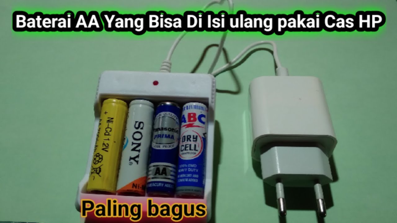 apakah baterai ABC bisa di cas ? ini dia baterai AA yang bisa di isi ...