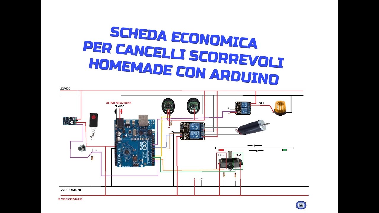 CANCELLO SCORREVOLE AUTOMATICO CON ARDUINO - YouTube