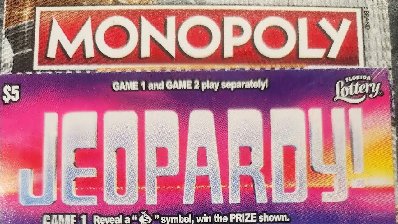 Lottery scratch off tickets 🚰 Monopoly and Jeopardy - YouTube