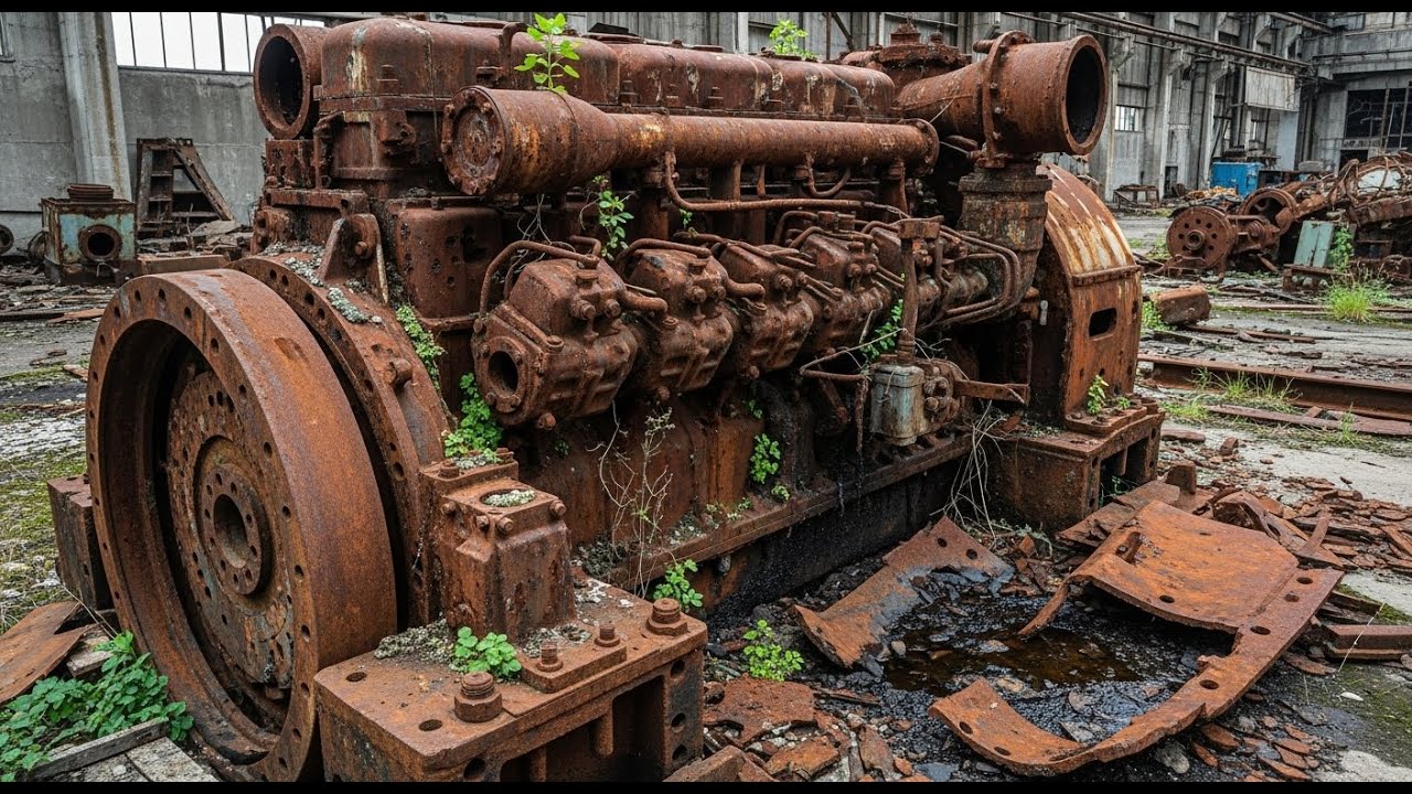 Incredible Transformation – Rusty Diesel Engine Repaired and Restored ...