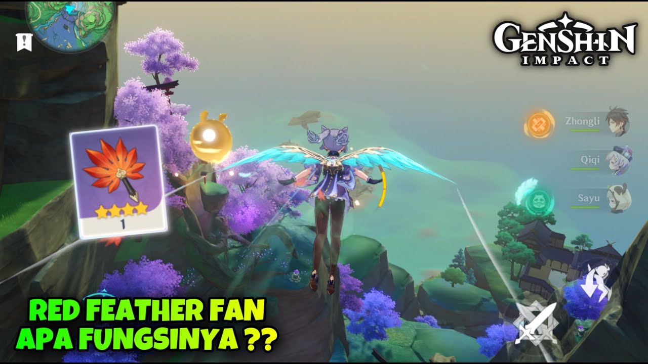 CARA MENDAPATKAN DAN FUNGSI " RED FEATHER FAN " - ITEM BARU [Genshin ...