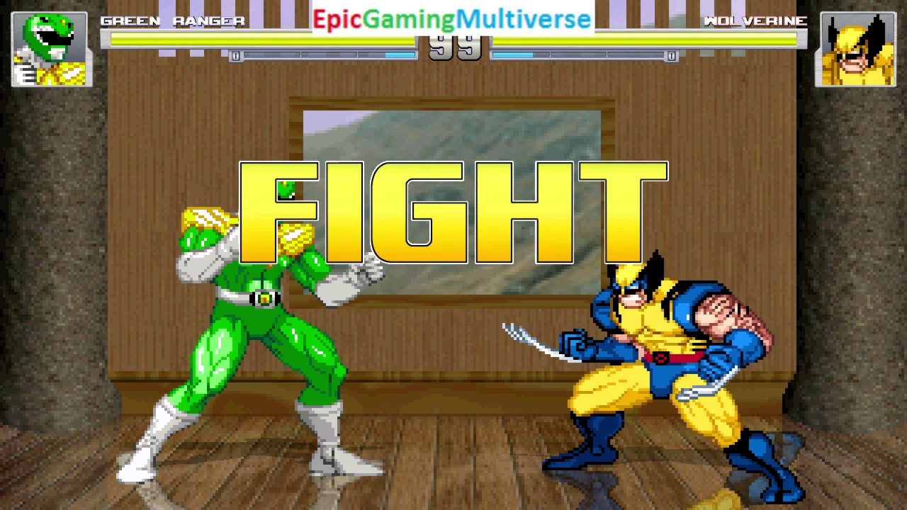 Wolverine VS The Green Ranger From The Power Rangers Series In A MUGEN ...