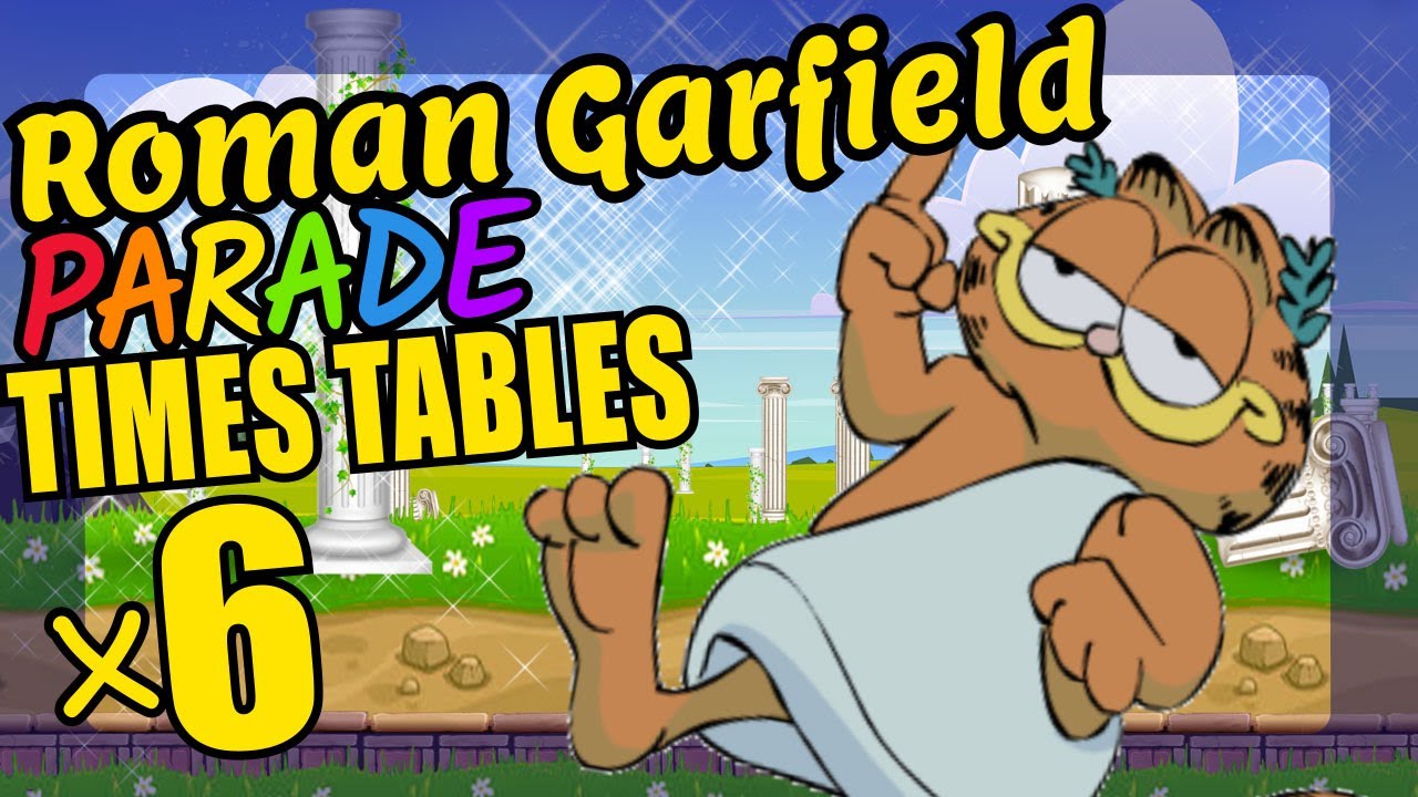Roman Garfield Teaching Multiplication Times Tables x6 Educational Math ...