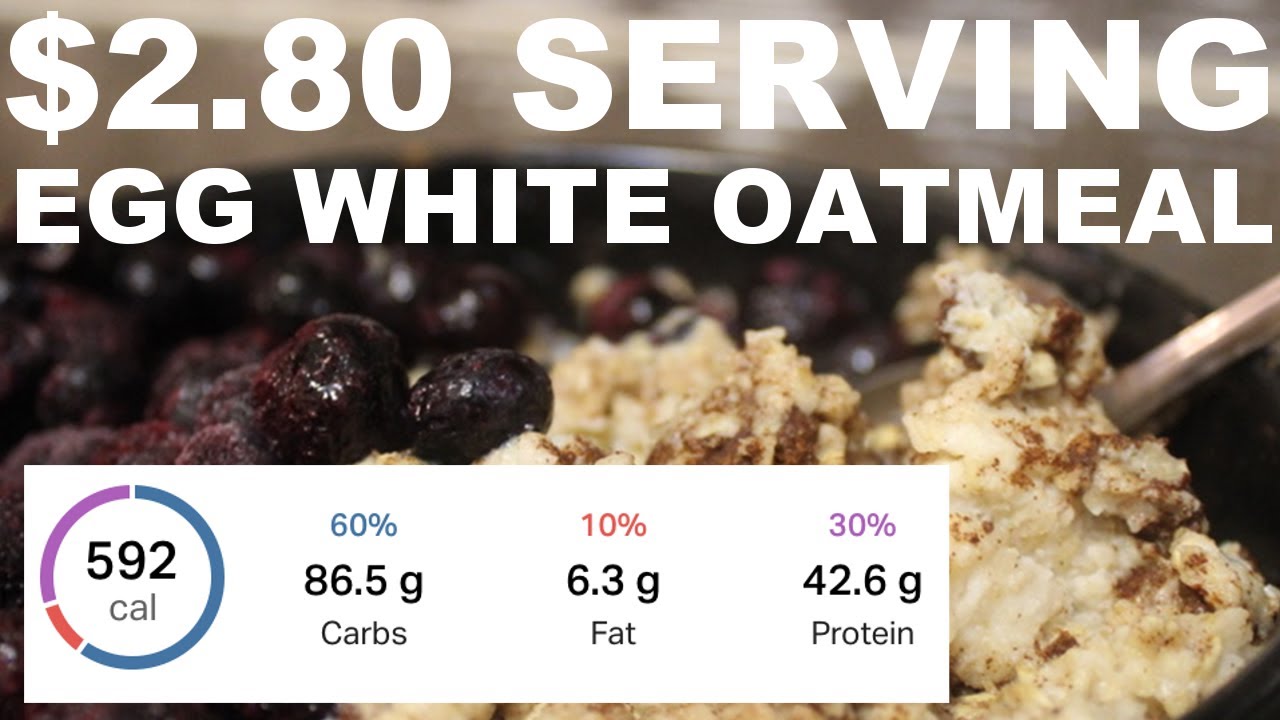 The Best MUSCLE BUILDING Breakfast | 2 Minute Egg White Oatmeal - YouTube