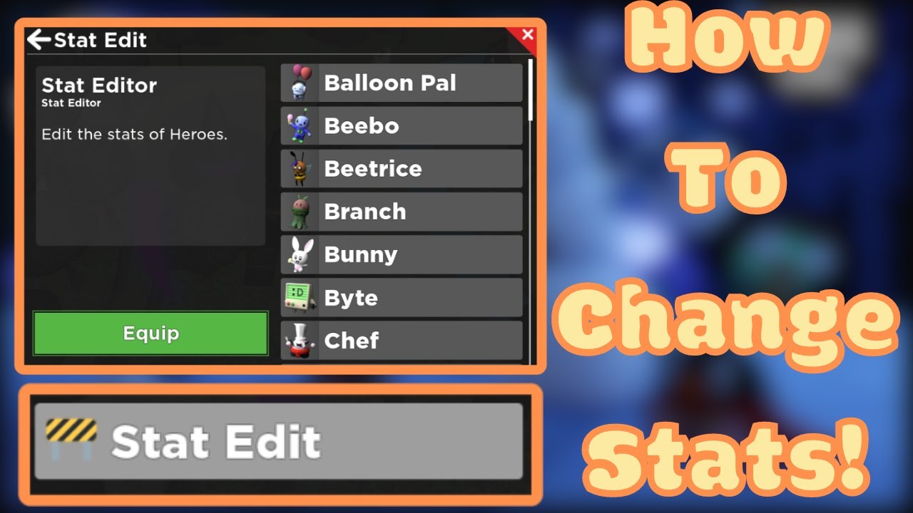 How to Change Hero Stats In Roblox, Tower Heroes! - YouTube