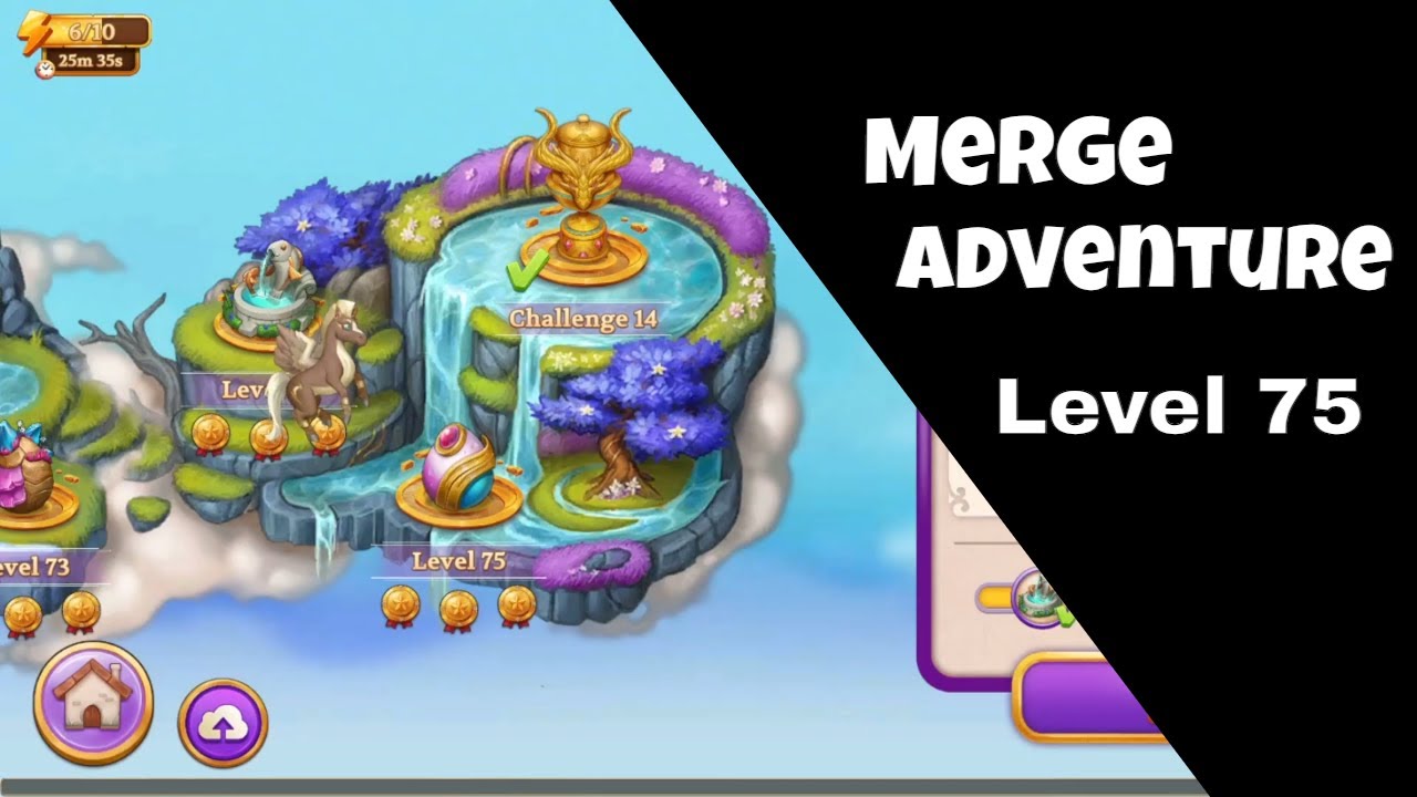 Merge Adventure | Level 75 | 3 Stars 🌟🌟🌟| With Commentary - YouTube