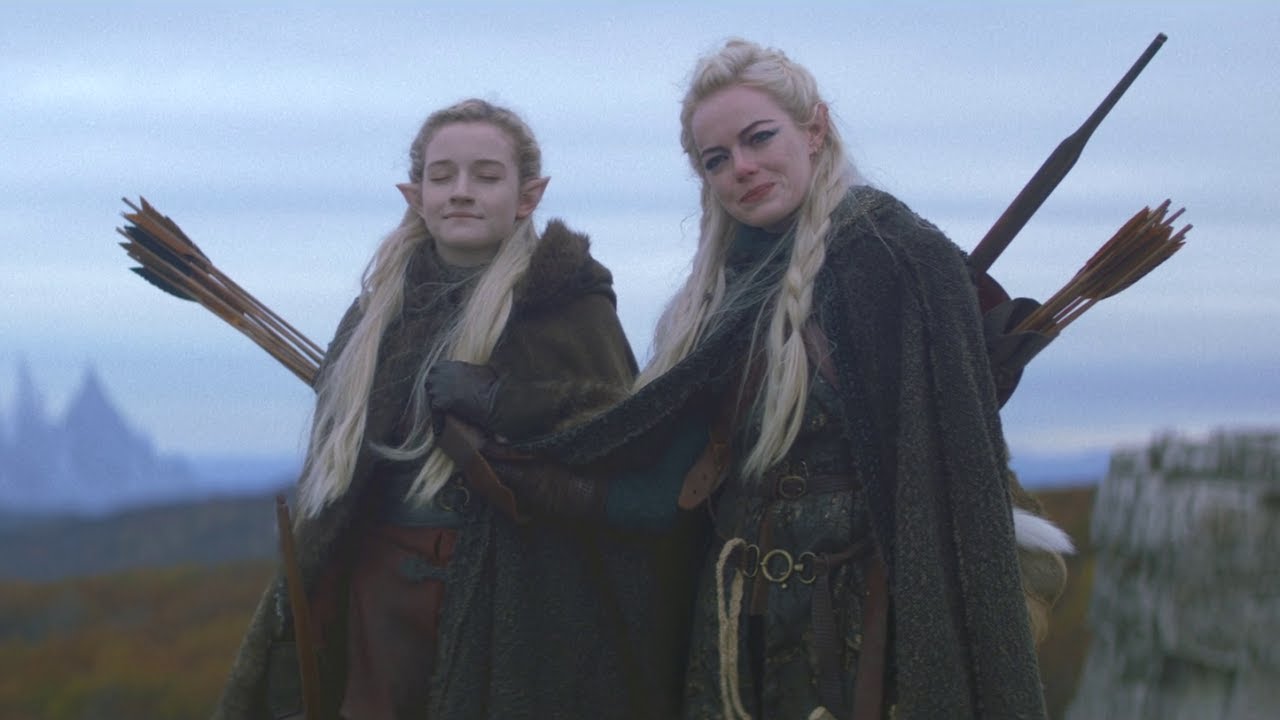 Maniac - Emma Stone and Julia Garner elf scene | Where diamonds come ...