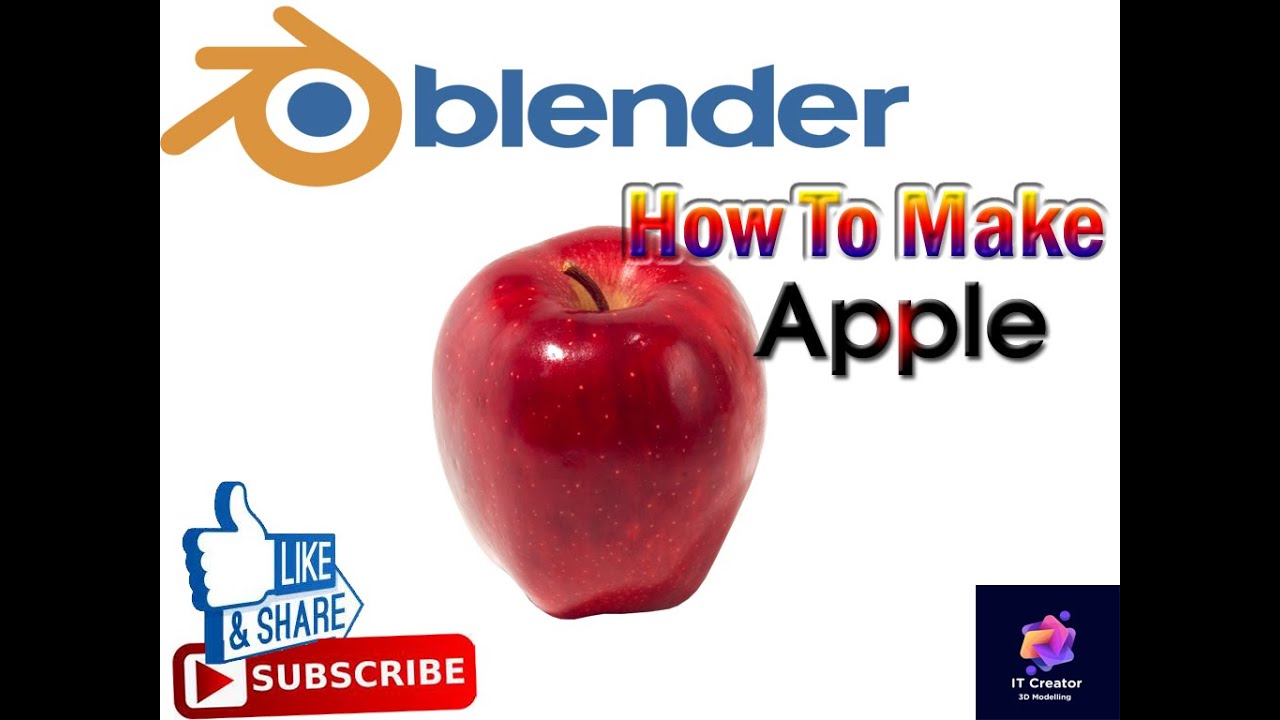 Blender 3.4.1 - Modelling a Apple | Beginner Tutorial || Modelling ...