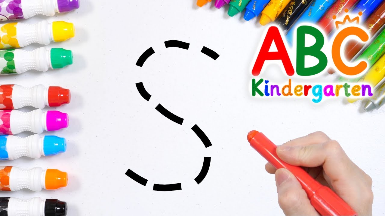 Learning the alphabet for preschoolers | Learn the letter S by writing ...