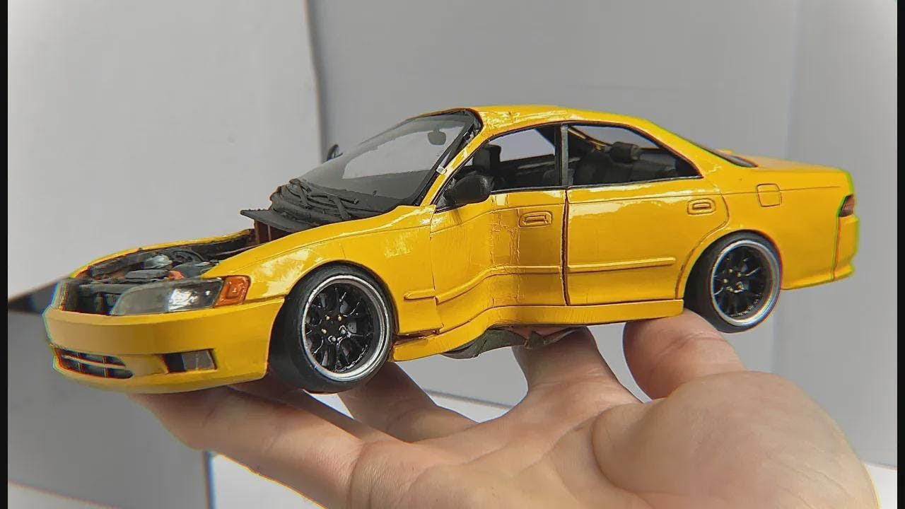 Toyota Mark 2 Takes on a Pole: Watch the Clay Model Crash! - YouTube