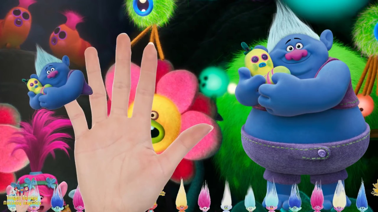 Trolls Finger Family Song Nursery Rhymes For Children Branch Poppy Guy ...
