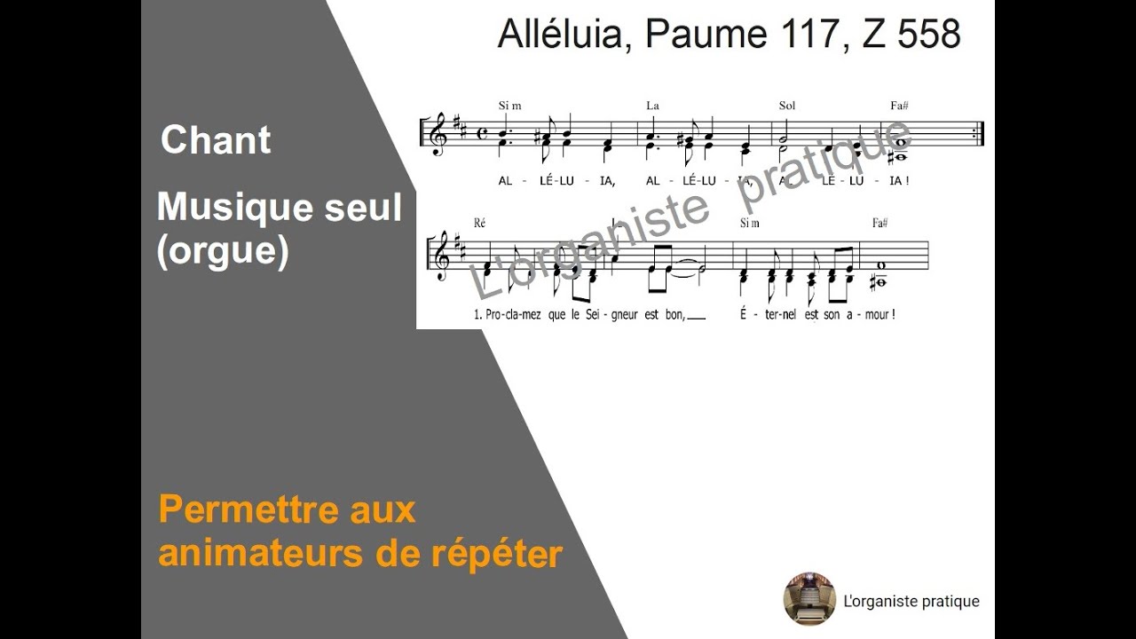 Alléluia, Psaume 117, Z 558 - YouTube