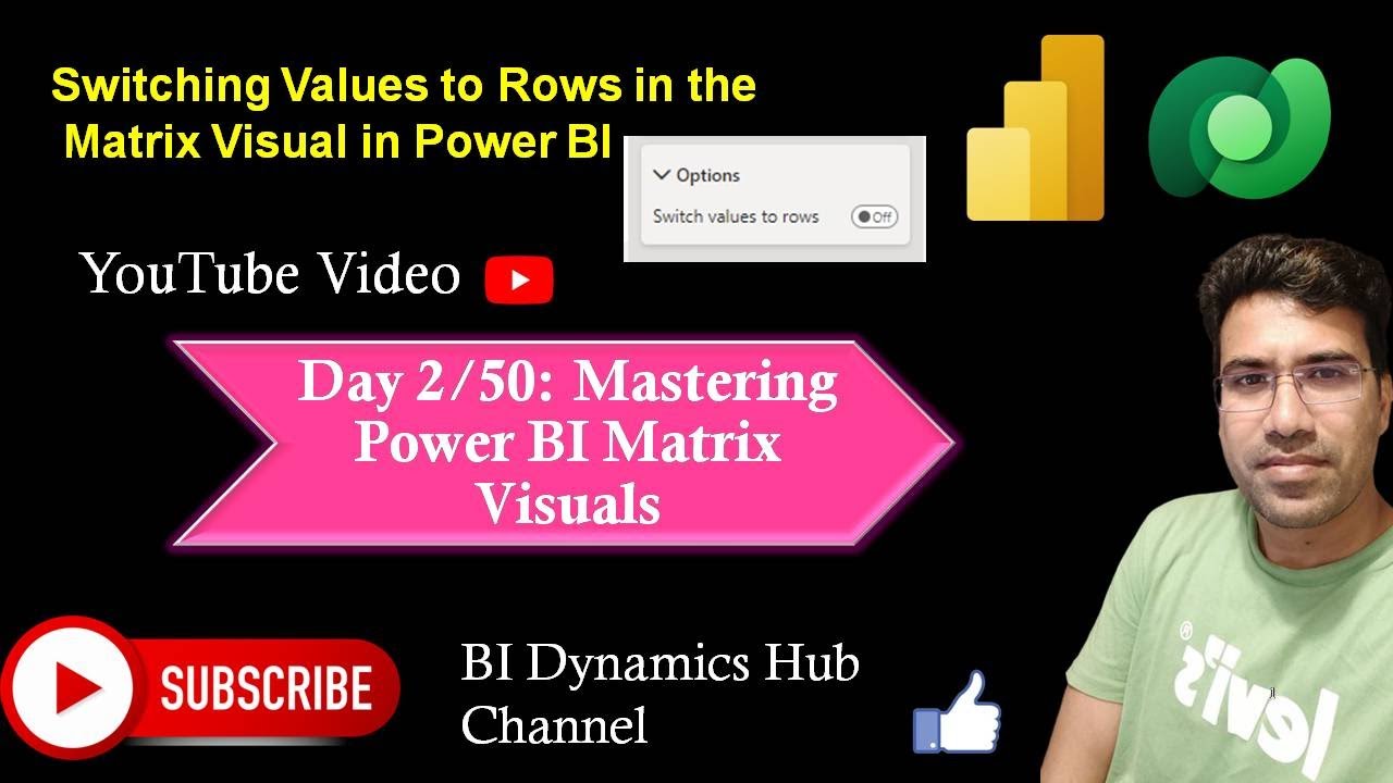 Day 2/50 : Switching Values to Rows in the Matrix Visual in Power BI ...