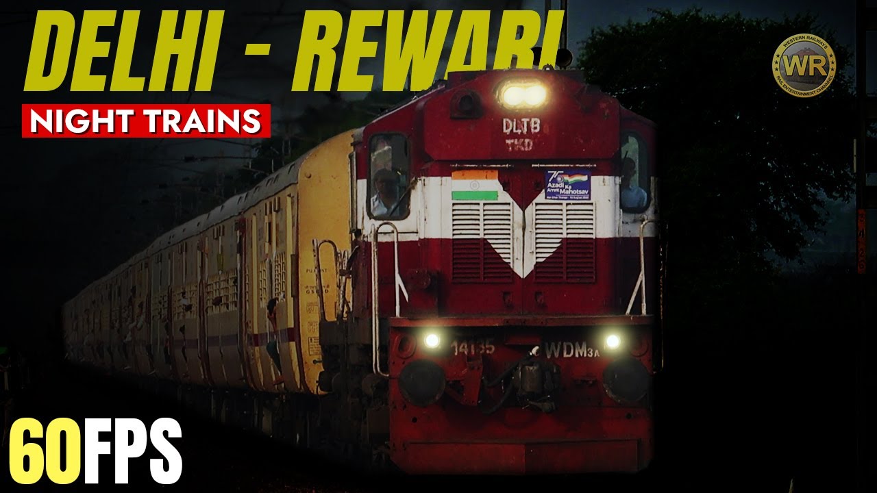 Night Trains | Diesel & Electric Trains on Delhi - Rewari route - YouTube