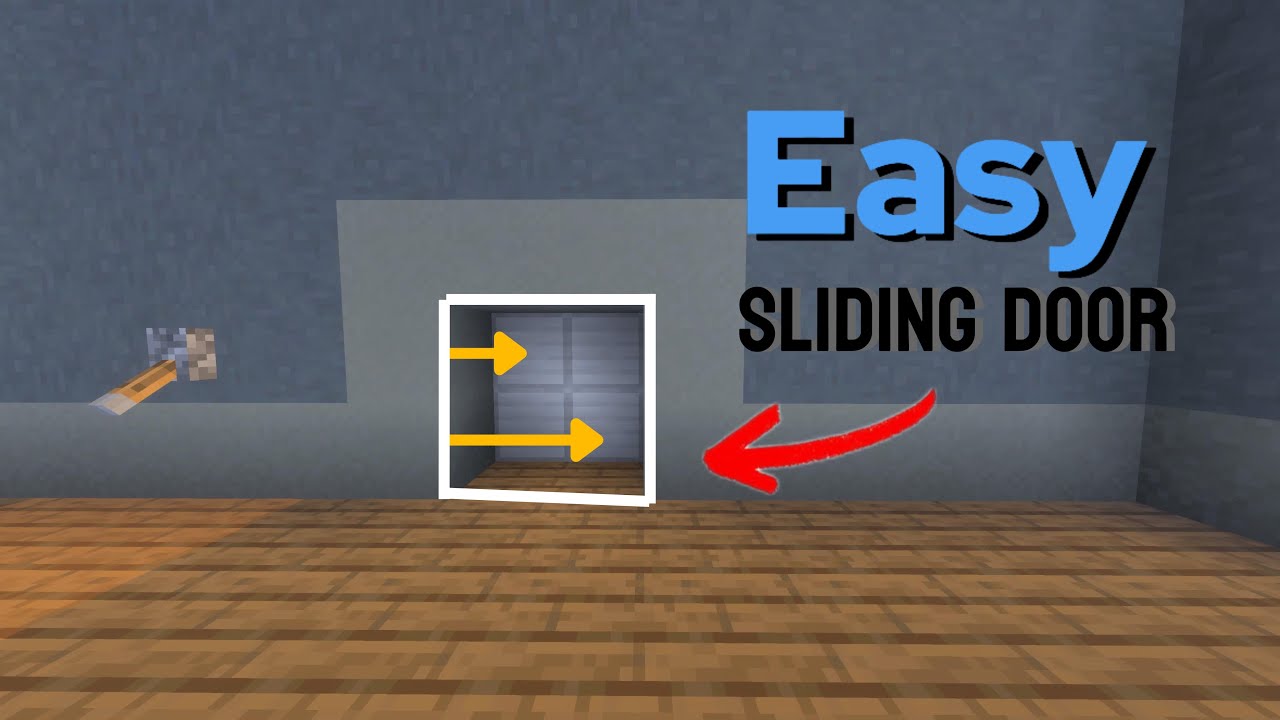 The EASY Sliding 2X2 Door. [Minecraft Bedrock Edition 1.21] Tutorial - YouTube