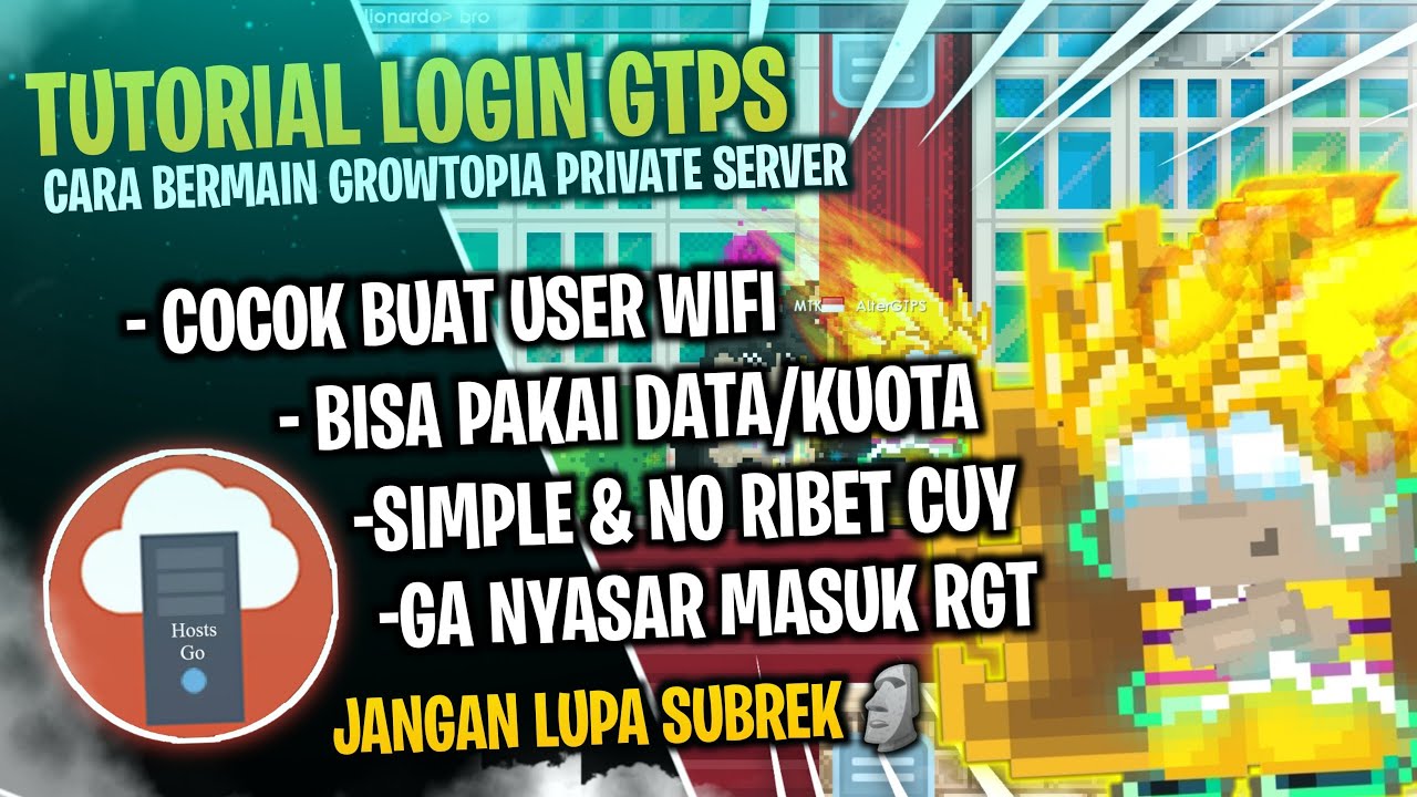 CARA LOGIN KE GROWTOPIA PRIVATE SERVER!!😱 Cara Bermain Growtopia ...