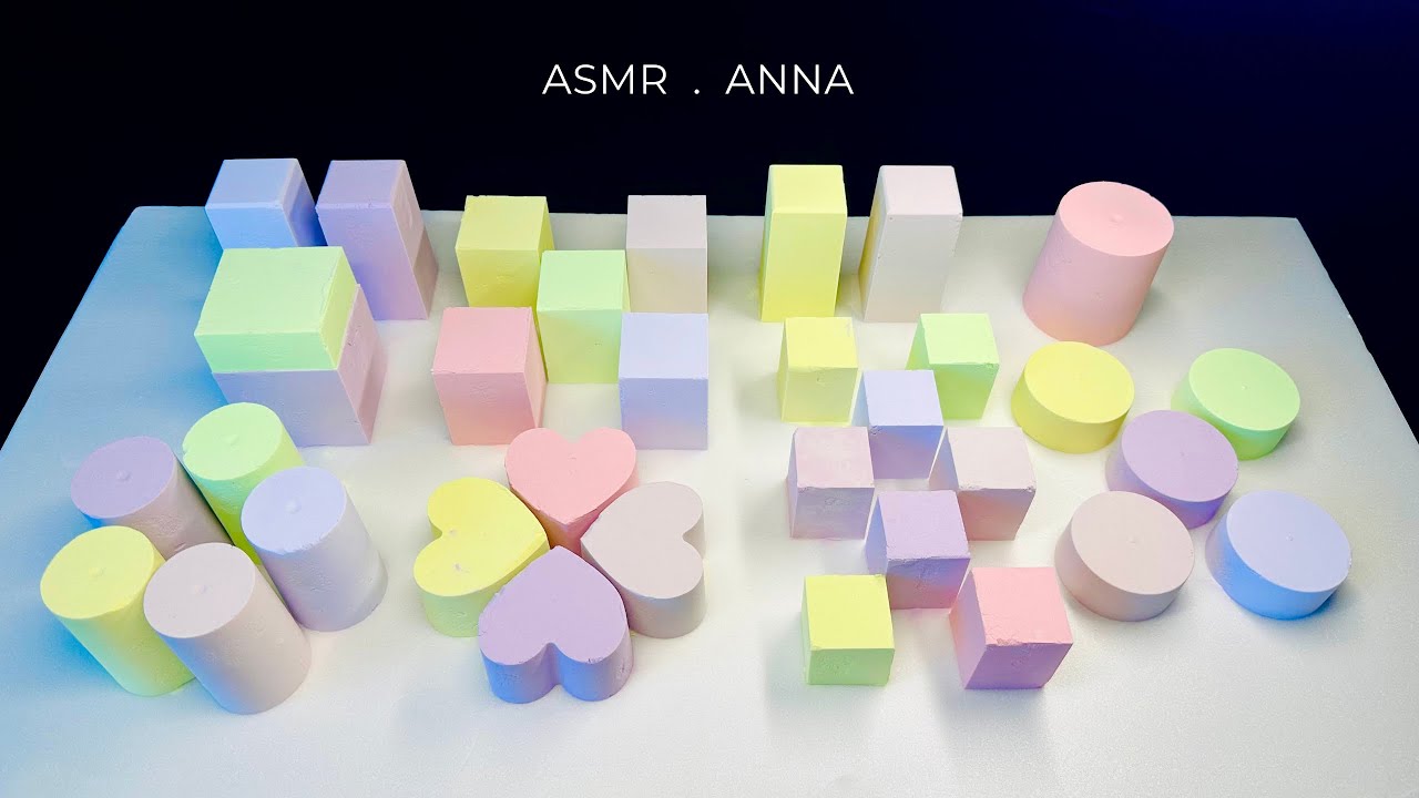 Relaxing Baking Soda Blocks Crushing Sounds – Colorful ASMR Bliss 🟨🟪🟩⬜️ ...
