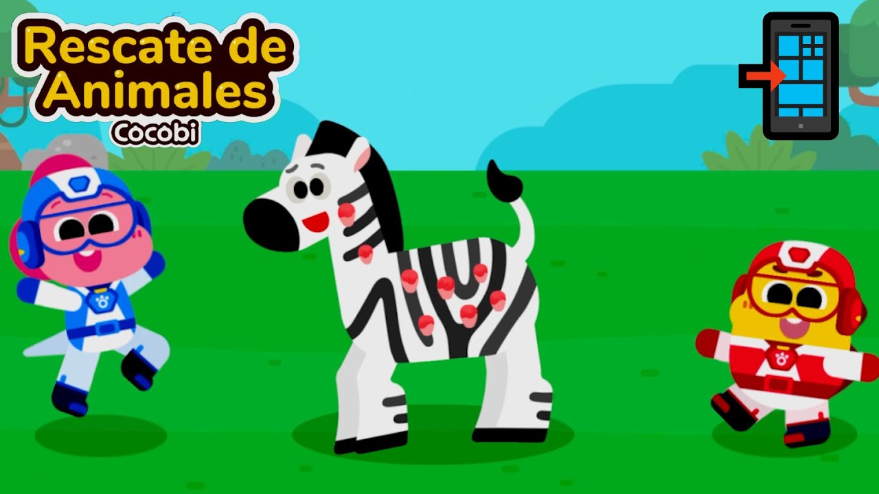 📲 APP RESCATE de ANIMALES COCOBI 🐘 EL ELEFANTE 🦁 EL LEÓN Y 🦓 LA CEBRA ...