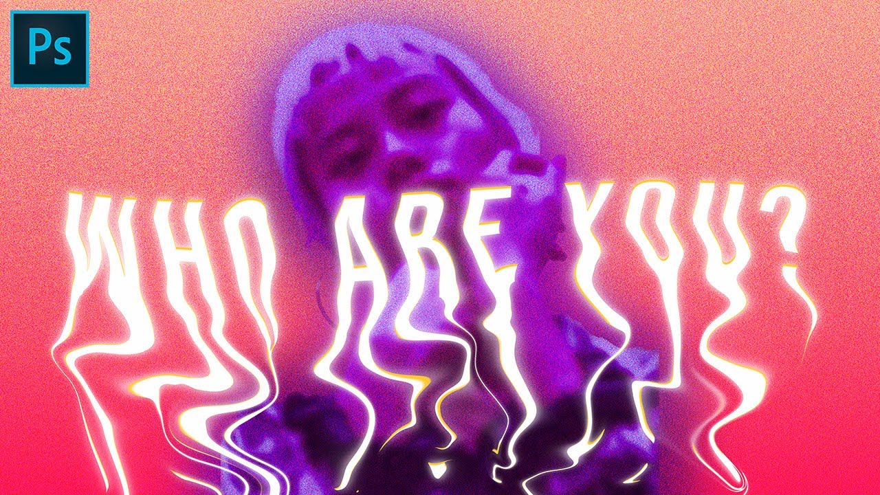 Easy Distorted Image Noise Blur & Text Liquify - YouTube