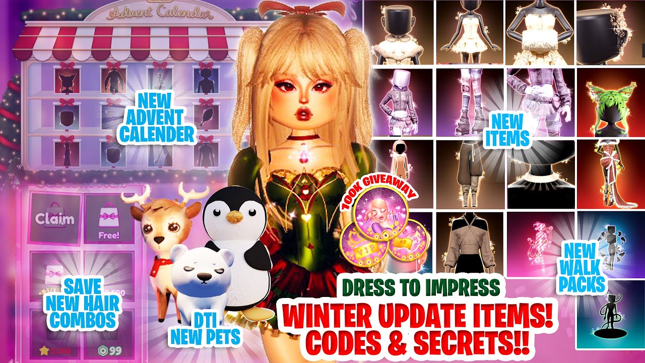 New DTI Winter Update SECRETS + ALL Codes, FREE Items & MORE in Dress ...
