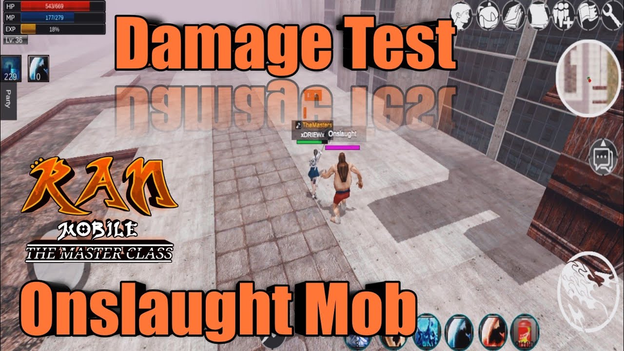 Ran Mobile: The Master Class | Onslaught Damage Test | Close Alpha Test ...