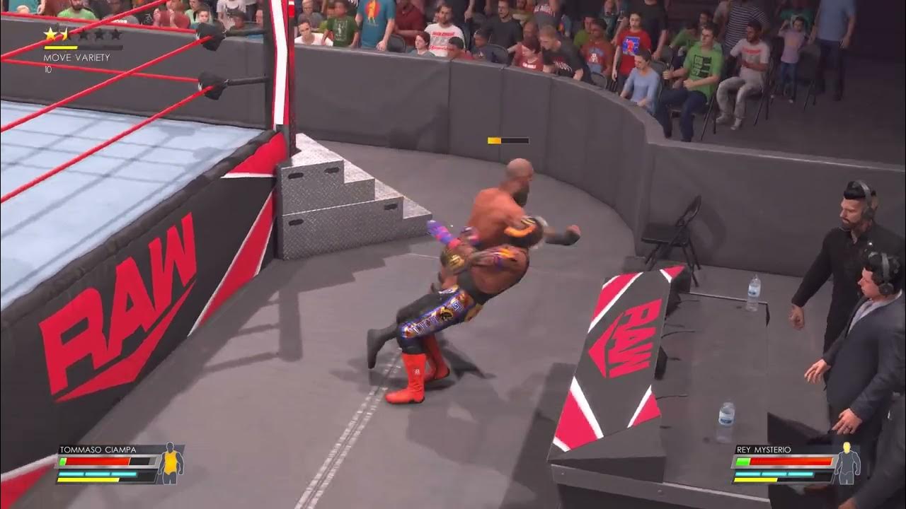 Wwe 2k22 Us Champ Tommaso Ciampa Vs Rey Mysterio Raw 4k Youtube