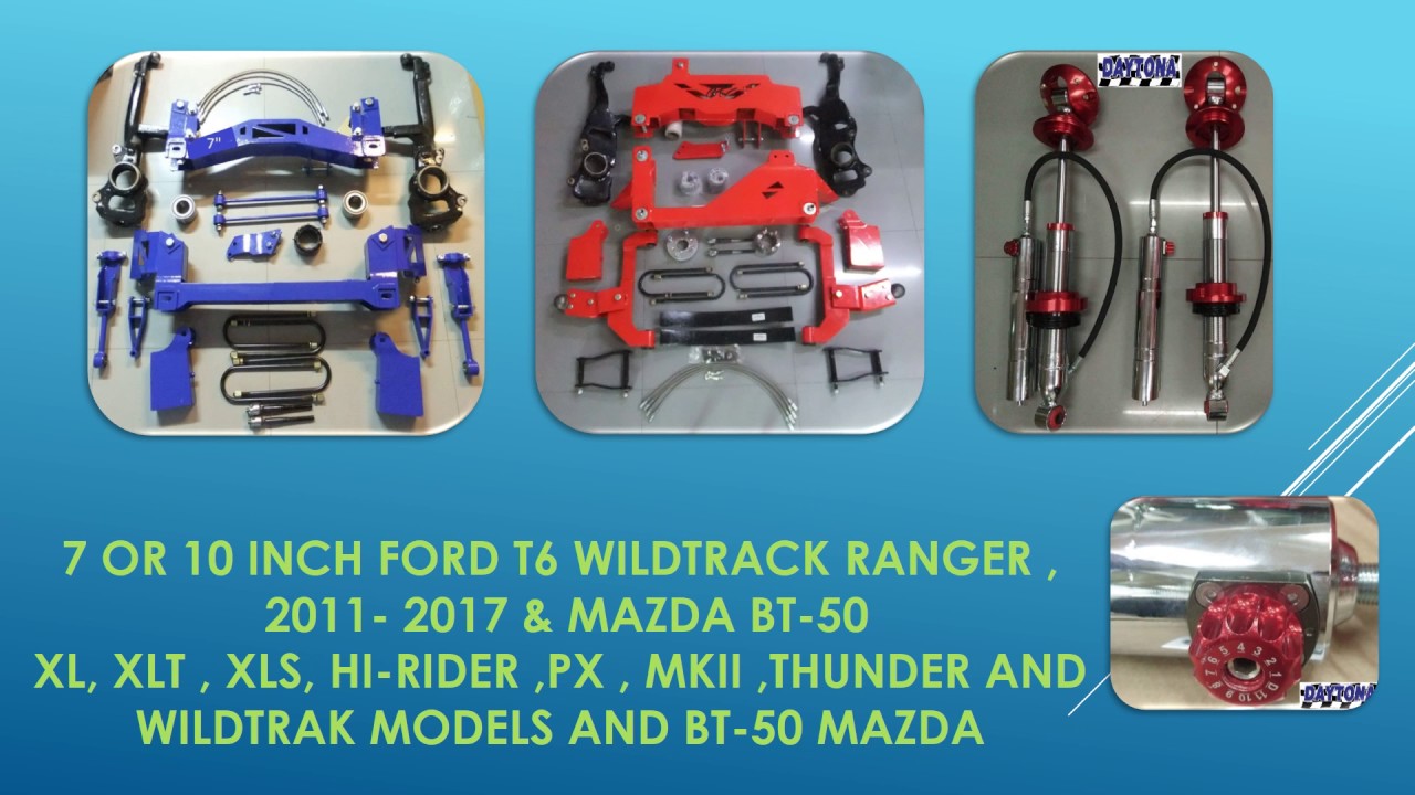 Ford Ranger T6 Lift Kits 2-10 inch - YouTube
