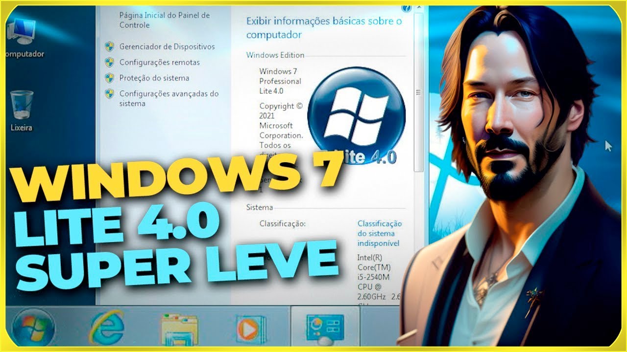 Windows 7 Lite Para PC FRACO Versão mais leve de todas - YouTube