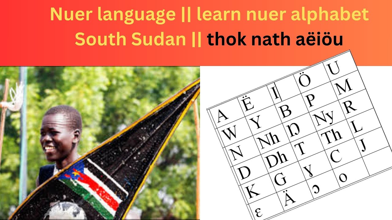 Nuer language || learn nuer alphabet South Sudan || thok nath aëiöu ...