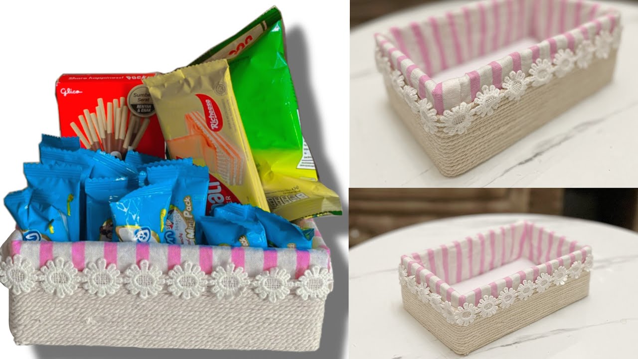DIY CARDBOARD ORGANIZER IDEAS | macrame basket storage ideas ...