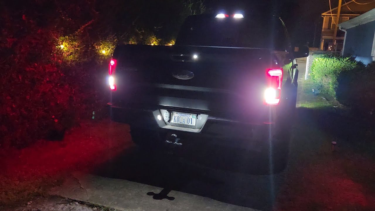 Reverse with automatic puddle lights on F150 - YouTube
