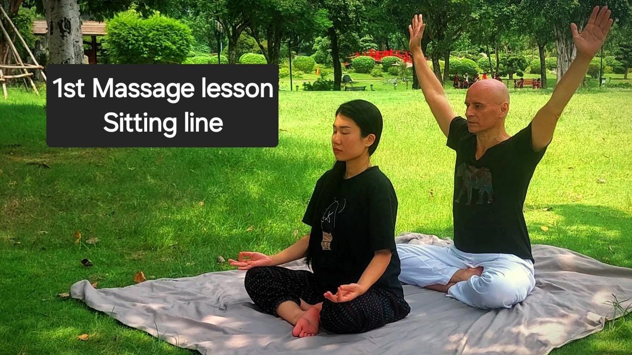 1st Massage lesson. Sitting line - YouTube