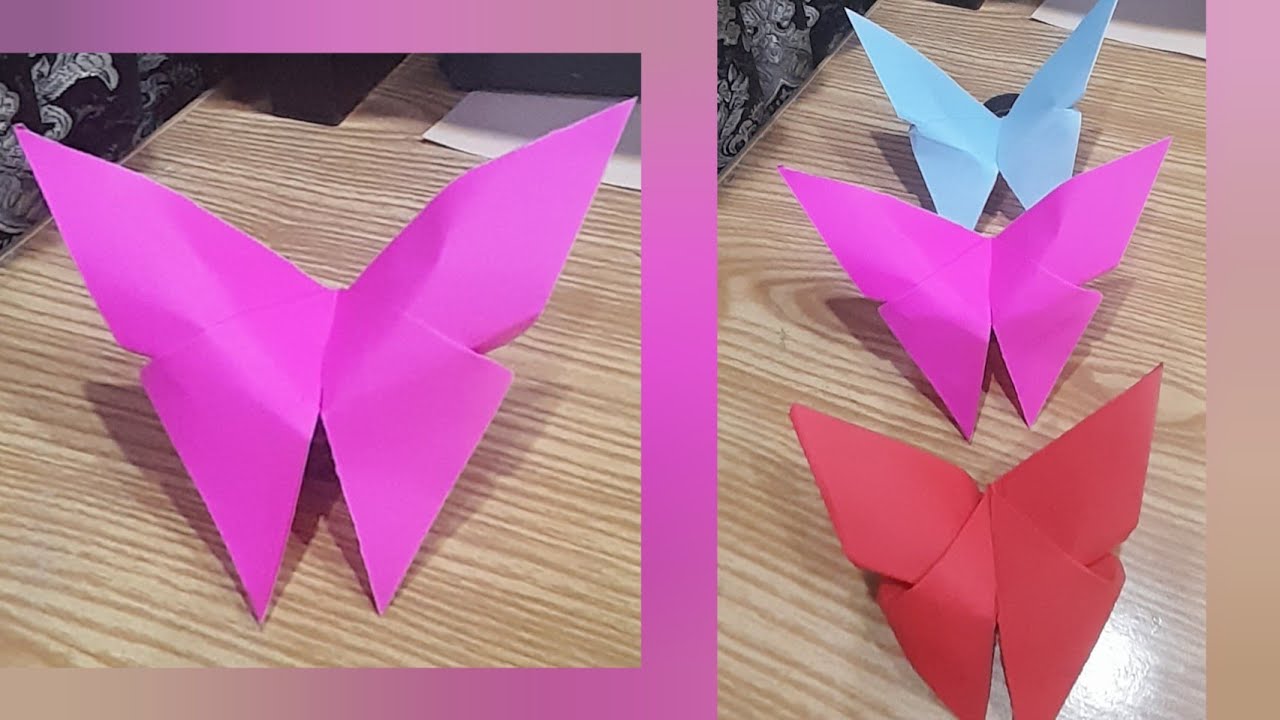 How to make Butterfly with Origaimi paper |Easy 3 Butterfly |step by ...