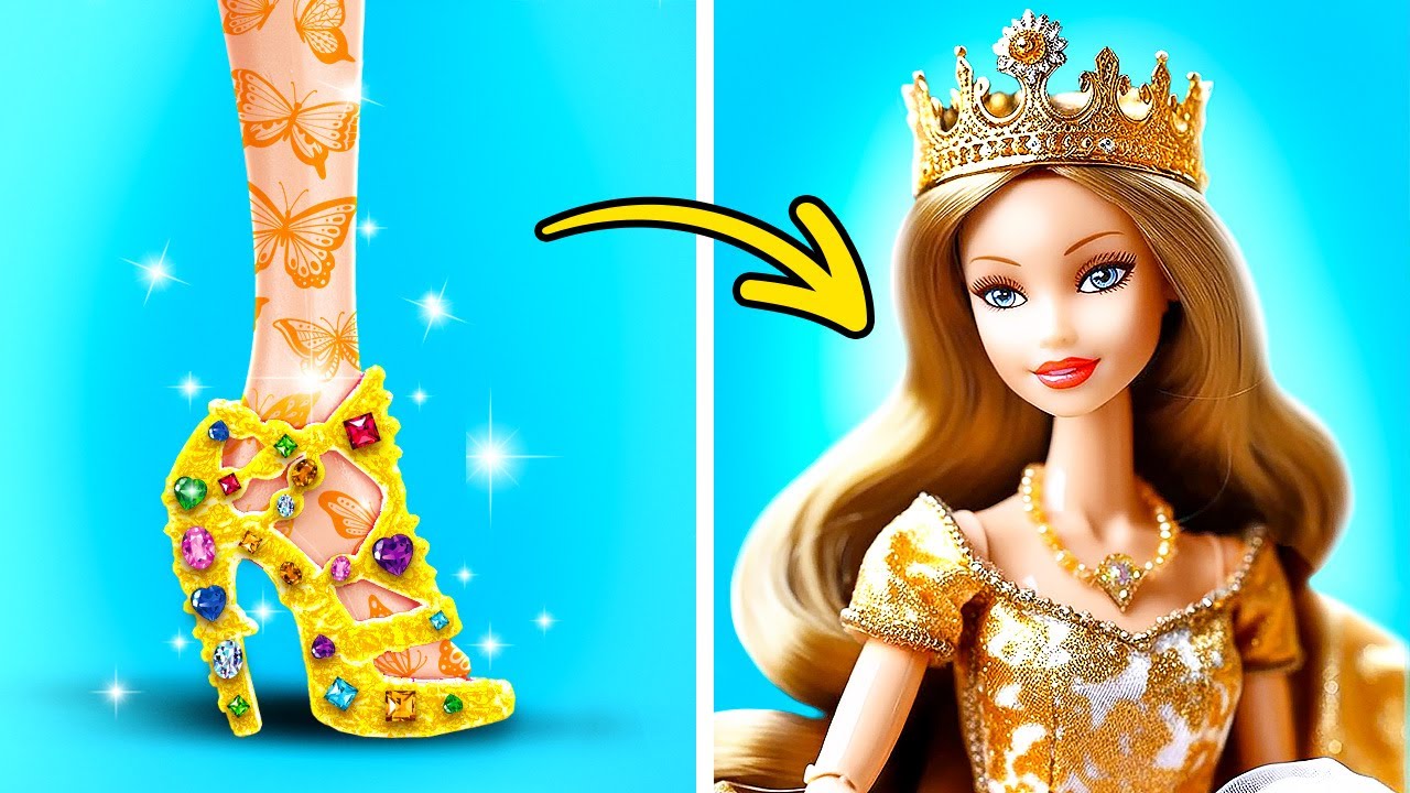 Luxury Royal Doll Crafts 👑💎 *Rich VS Poor Doll Makeover* - YouTube
