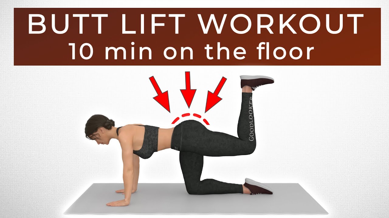10 MIN. BUTT LIFT WORKOUT on the floor / knee friendly, no squats, no ...