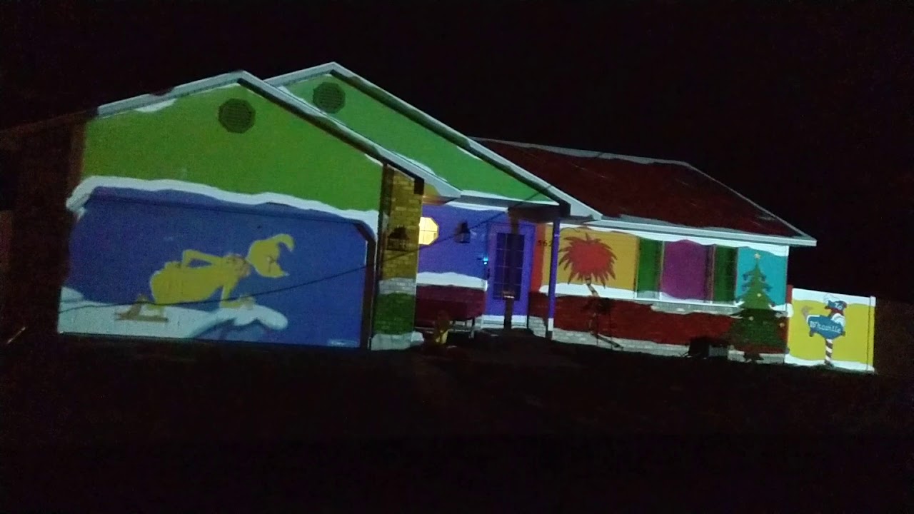 2018 Christmas Light Projection - The Grinch - YouTube