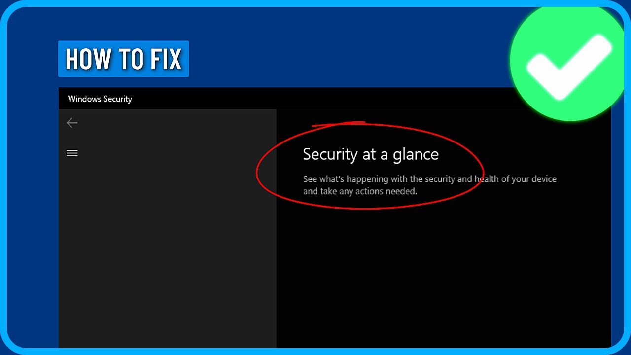 How to Fix Windows Security at a Glance on Windows 10/11 (2025) - YouTube