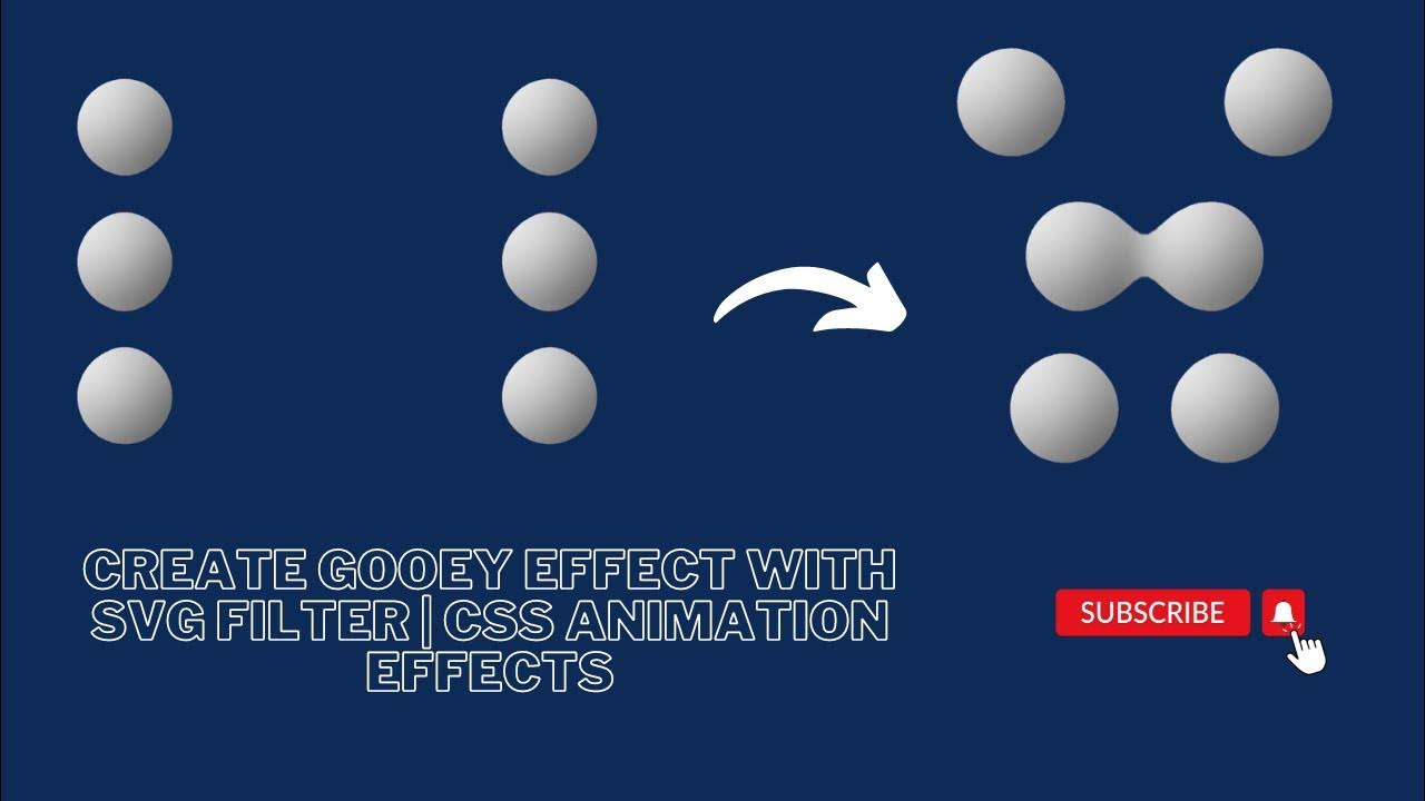 Create Gooey Effect with SVG Filter | CSS Animation Effects @sanjibmondal4784 - YouTube